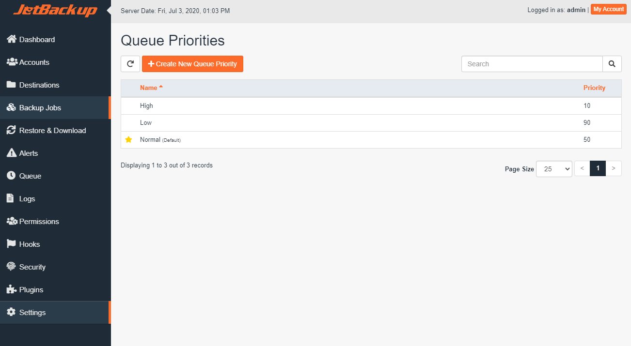Settings | JetBackup